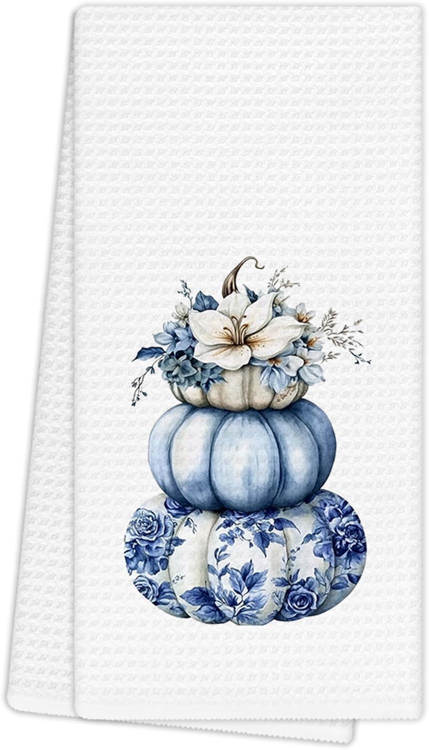 Amazon.com: EGBTL Fall Chinoiserie Floral Pumpkin Kitchen Towels ...