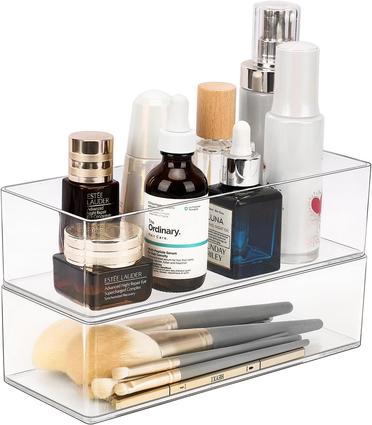 Amazon.com: LONTOHCE Acrylic Drawer Organizer 4-piece Makeup Organizer ...