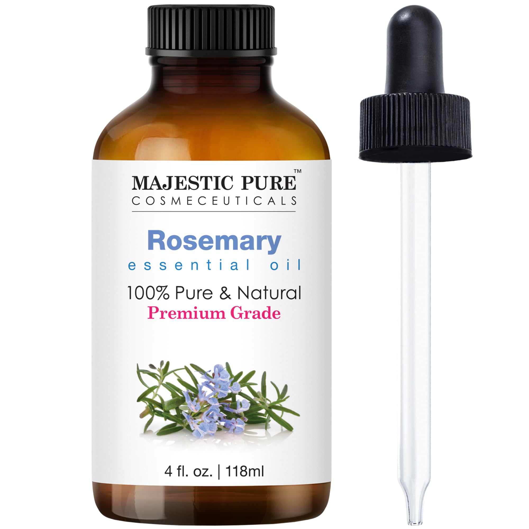 Amazon.com: Majestic Pure Organic Rosemary Essential Oil - 100% Pure ...