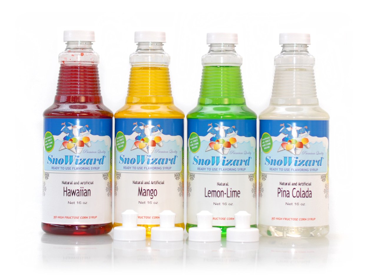 Amazon.com: SnoWizard Tropical Trio Plus™ Snoball Flavor Pack (4 ...