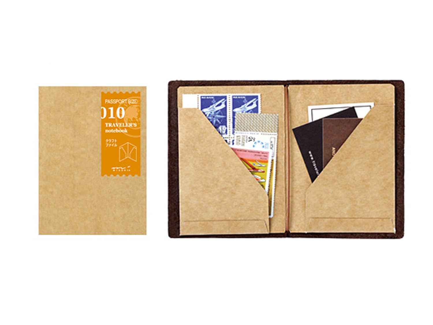 Midori Traveler s Notebook Passport Size Refill 010 Craft File : Amazon ...