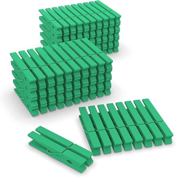 Amazon.com: 100 Pack Clothes Pins Wooden Heavy Duty, 2.9 Inch ...