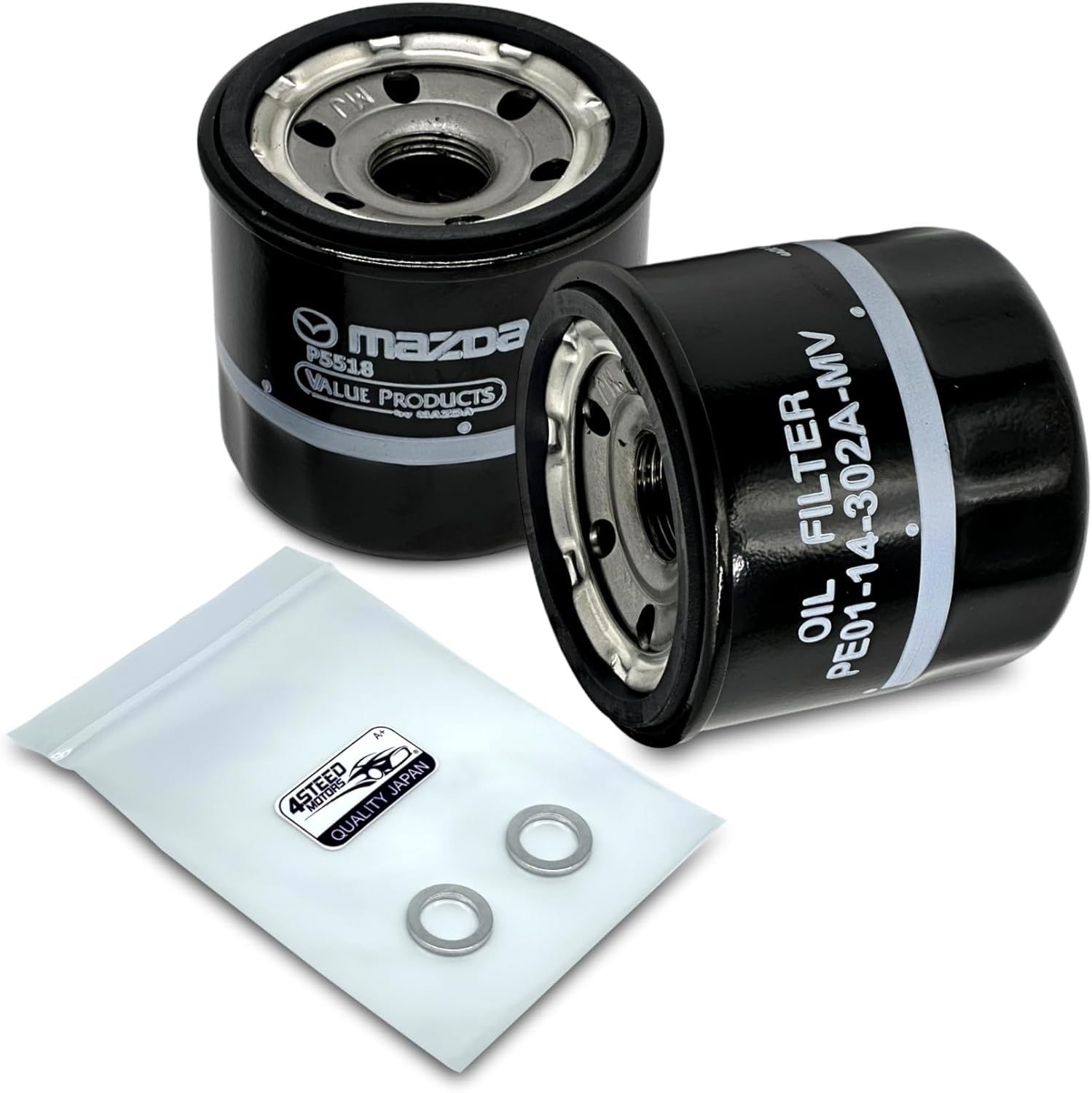 Amazon.com: Bundle 2 PCS NEW Genuine OEM PE01-14-302A-MV Engine Oil ...