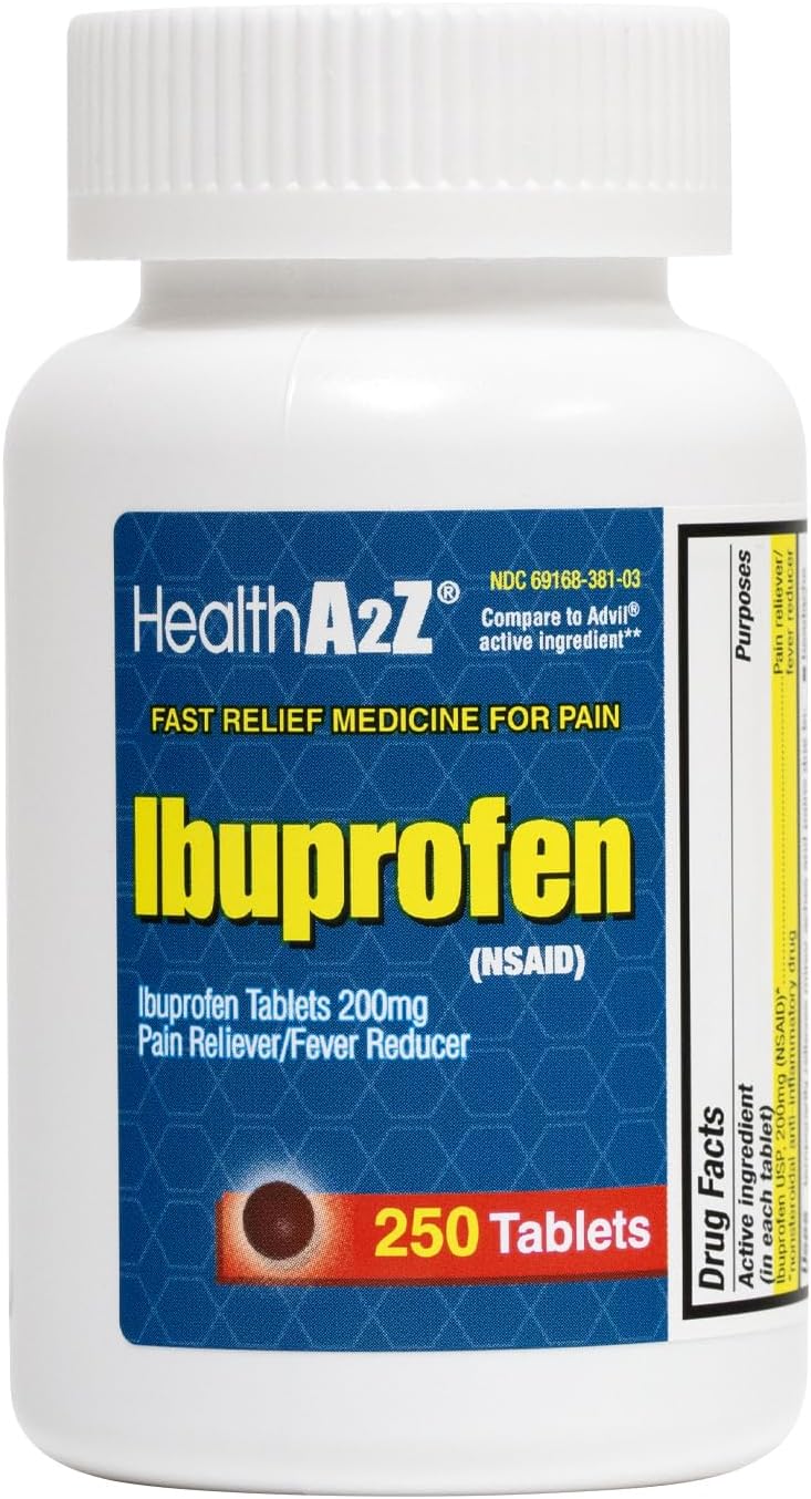 Amazon.com: HealthA2Z® Ibuprofen 200mg | Pain Relief | Body Aches ...