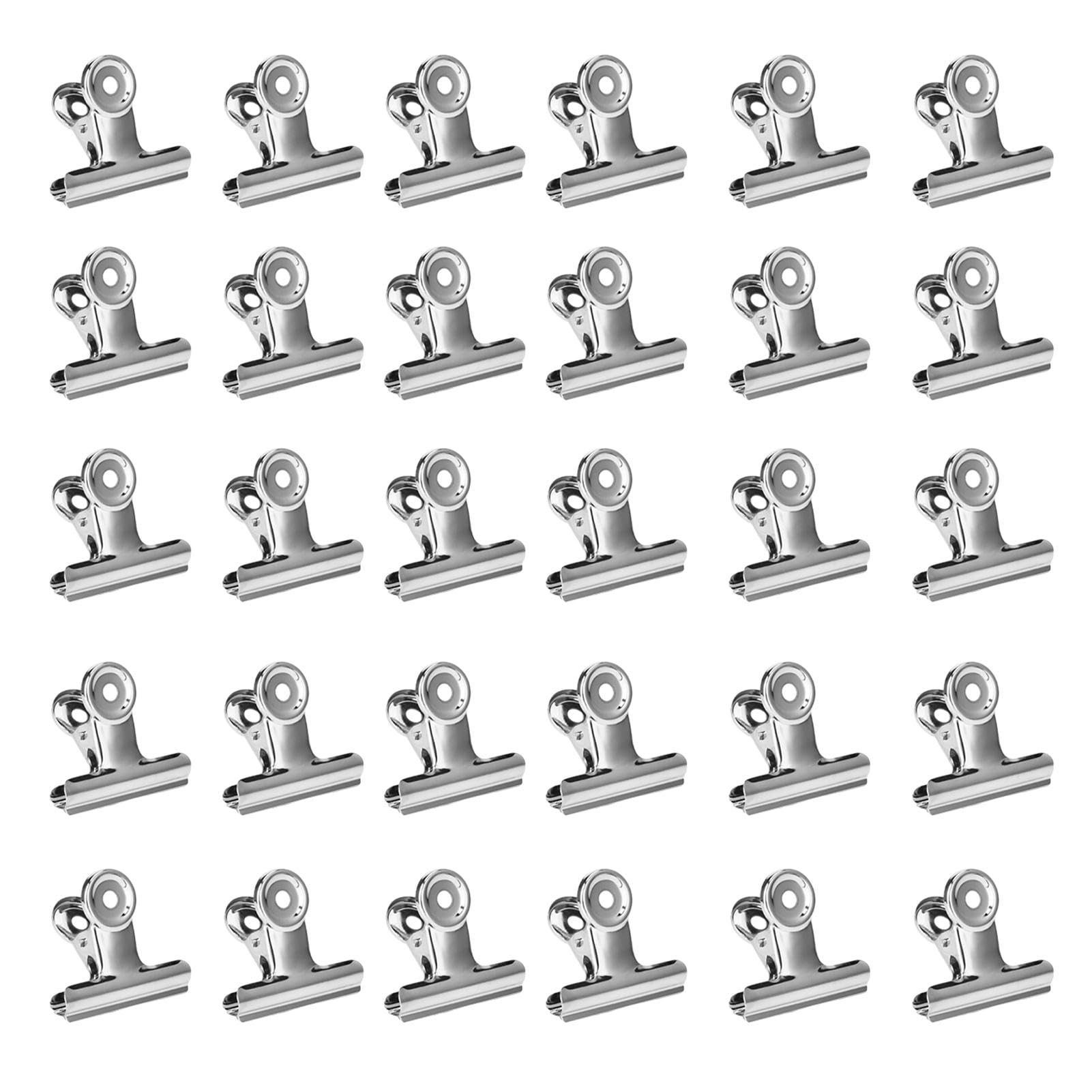 30 Pcs Bulldog Clips Binder Clips, 50mm/2Inch Stainless Steel Bulldog ...