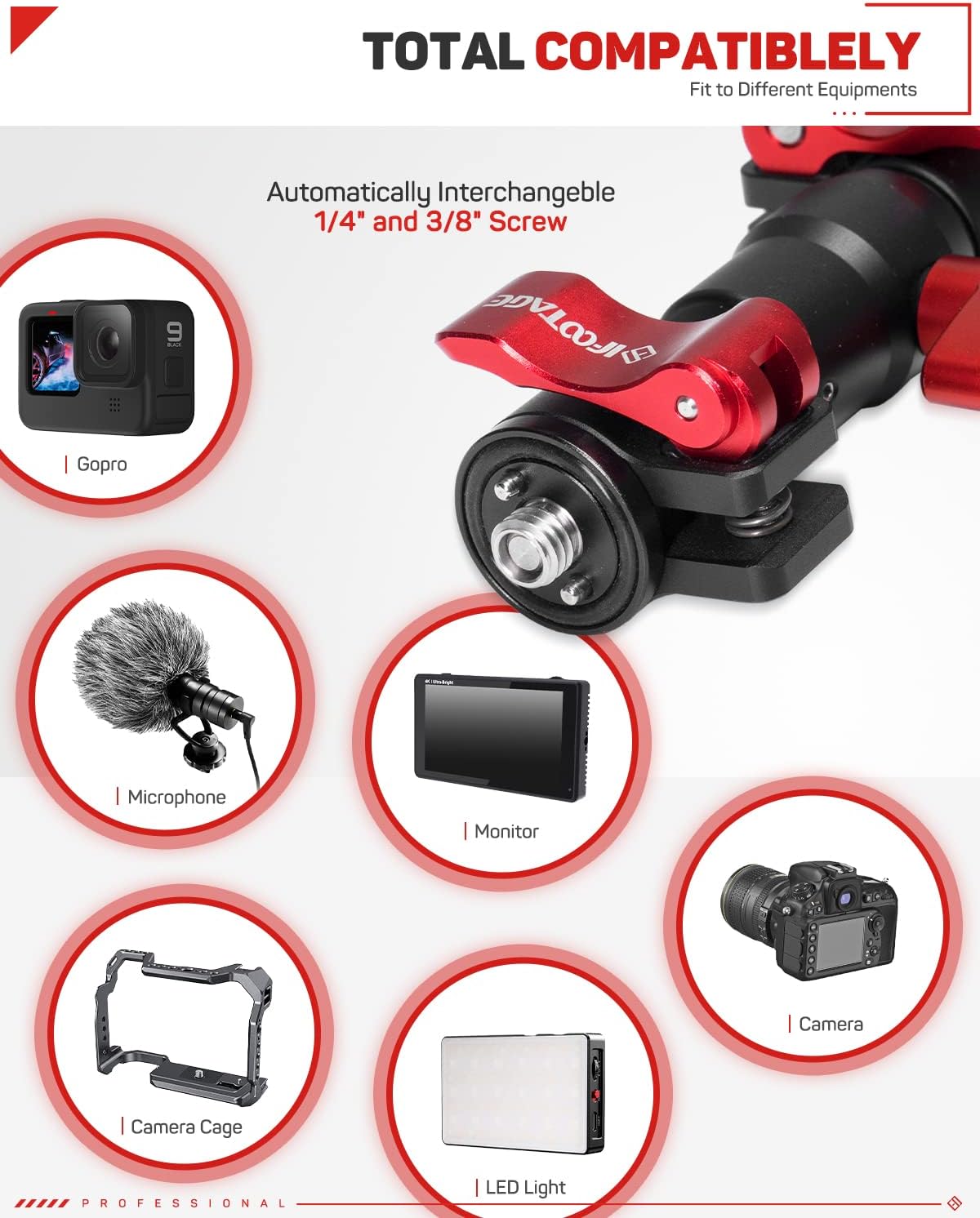 Buy IFOOTAGE 32 Camera Support Arm, Spider Crab Telescoping Support Rod ...