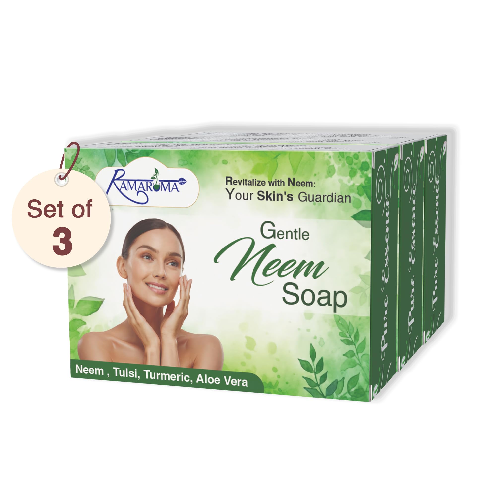 Amazon.com : Ramaroma Neem Soap Bar for Face & Body-Acne, Dark Spots ...