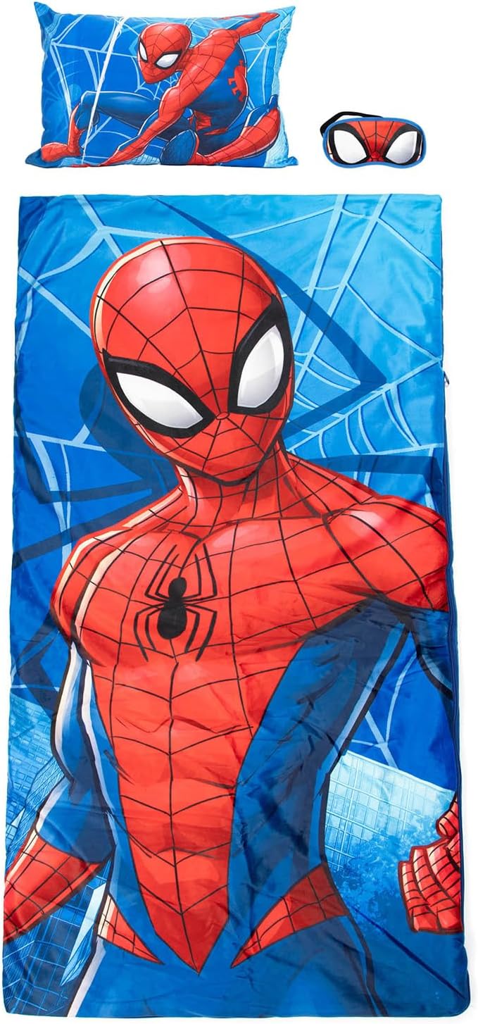 Jay Franco Marvel Spiderman 3 Piece Sleepover Set - Cozy & Warm Kids ...