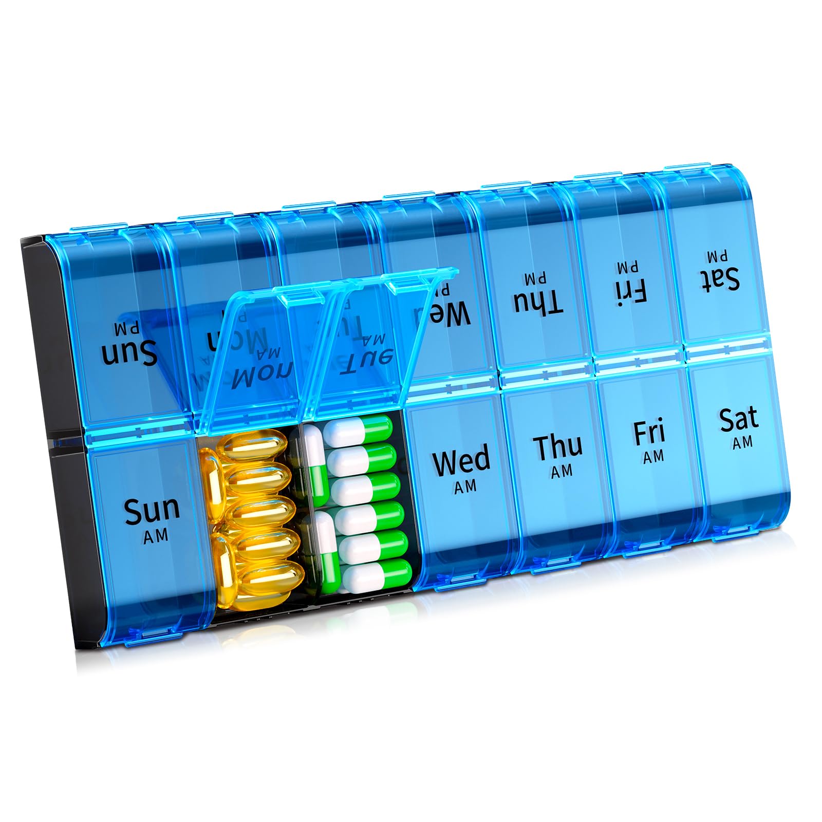 Amazon.com: XL Large Weekly Pill Organizer 2 Times a Day, Extra Big 7 ...