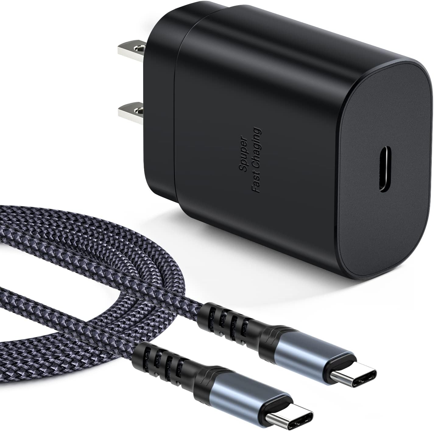 Amazon.com: Adaptive Fast Charging Wall Charger with USB C Cable 10ft ...