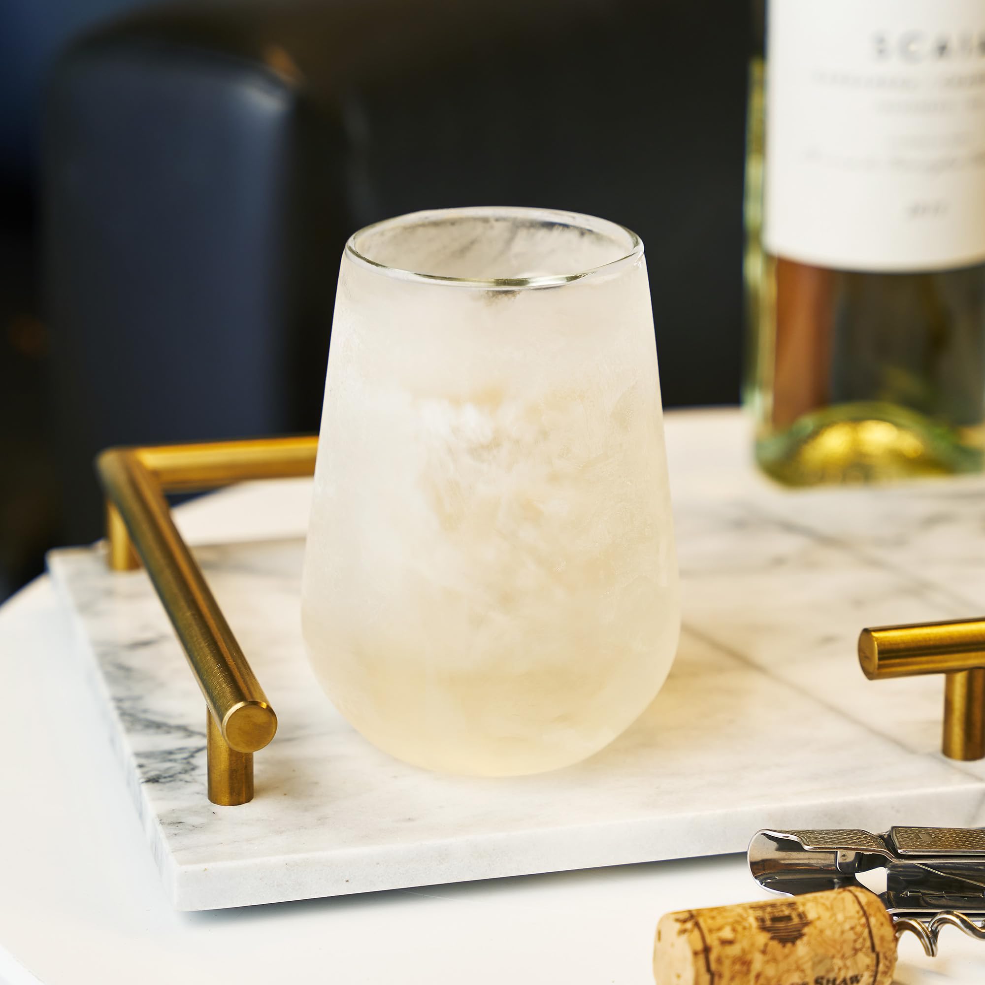 Snapklik.com : Glacier Wine Glass, Double Walled Chilling Wine Glass ...