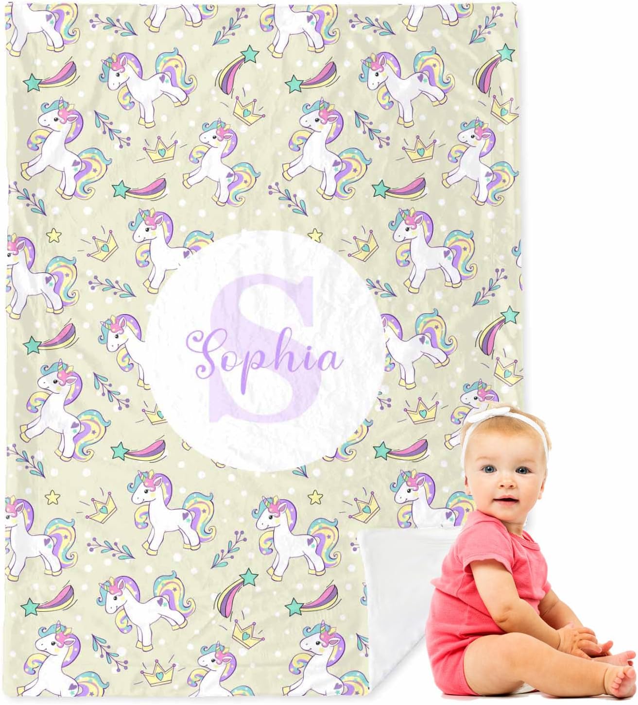 Amazon.com: Personalized Baby Blanket, Custom Baby Blanket with Name ...