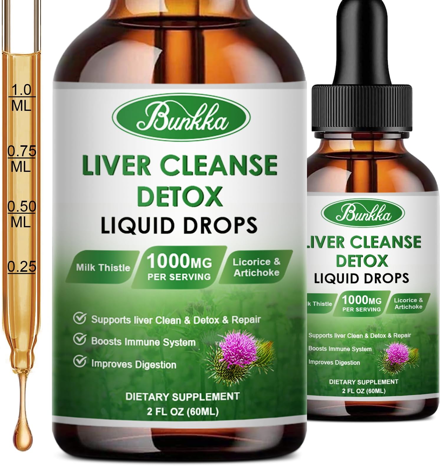 Amazon.com: Bunkka 4Fl Oz Liver Cleanse Detox & Repair Liquid Drops ...