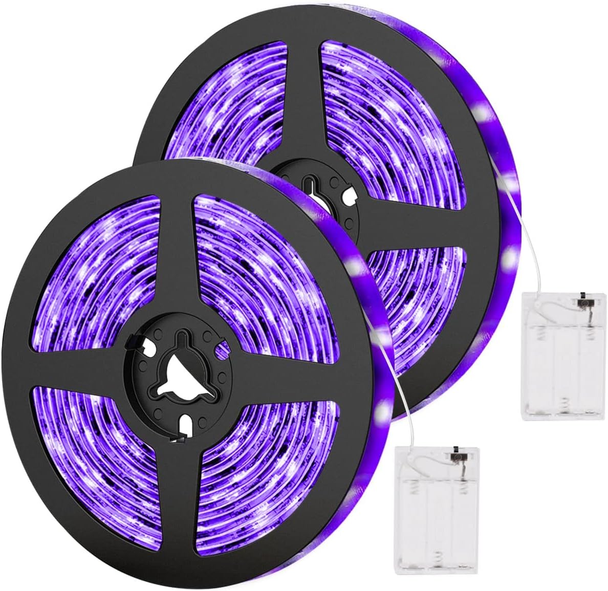 iCreating UV LED Strip Lights - 13.1ft Battery Powered LED Black Light ...