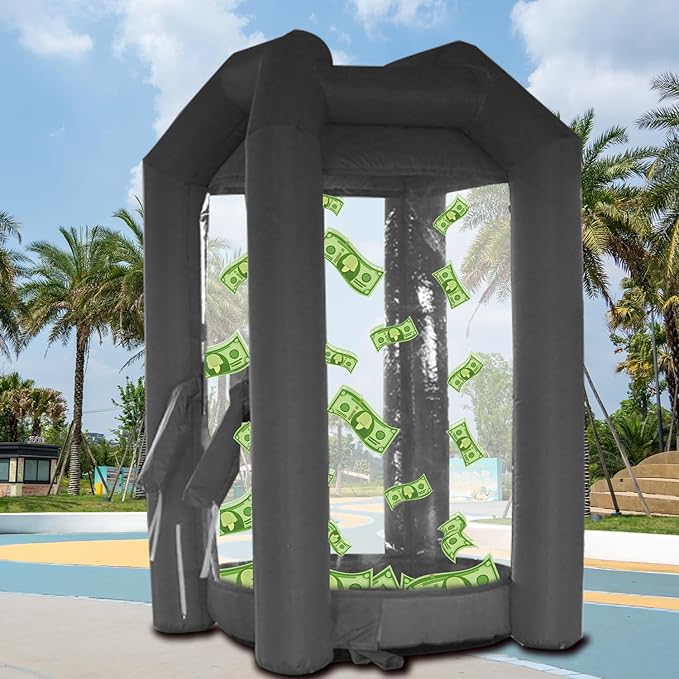 Amazon.com: 4.92ft 4.92ft x 8.2ft Inflatable Cash Cube Booth with Air ...