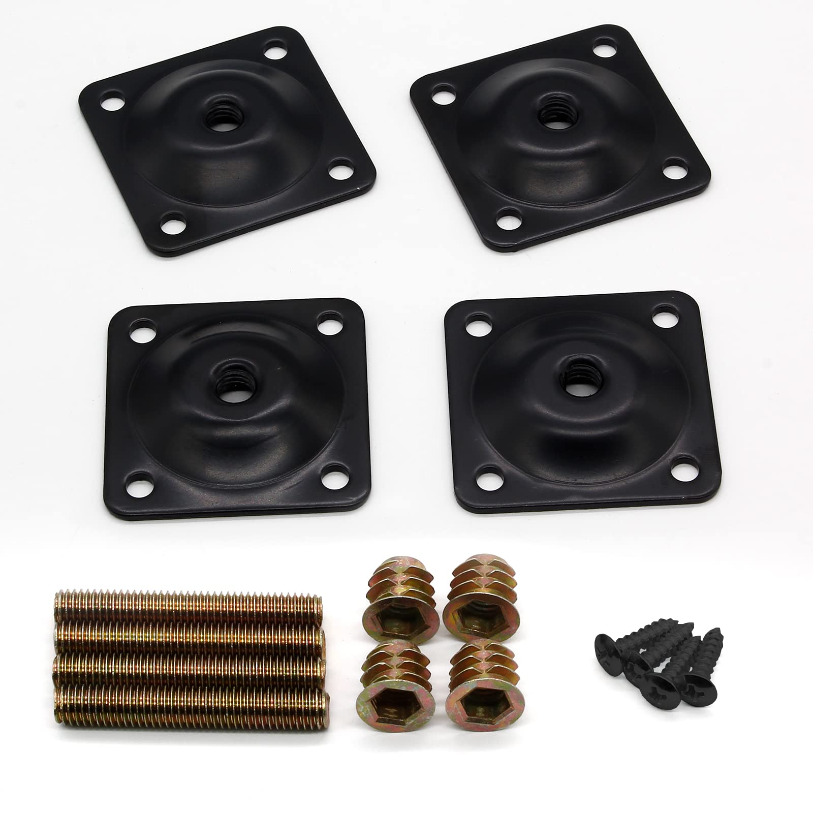 Amazon.com: Litoexpe 4 Sets Mounting Plates for Furniture Legs, M8 ...