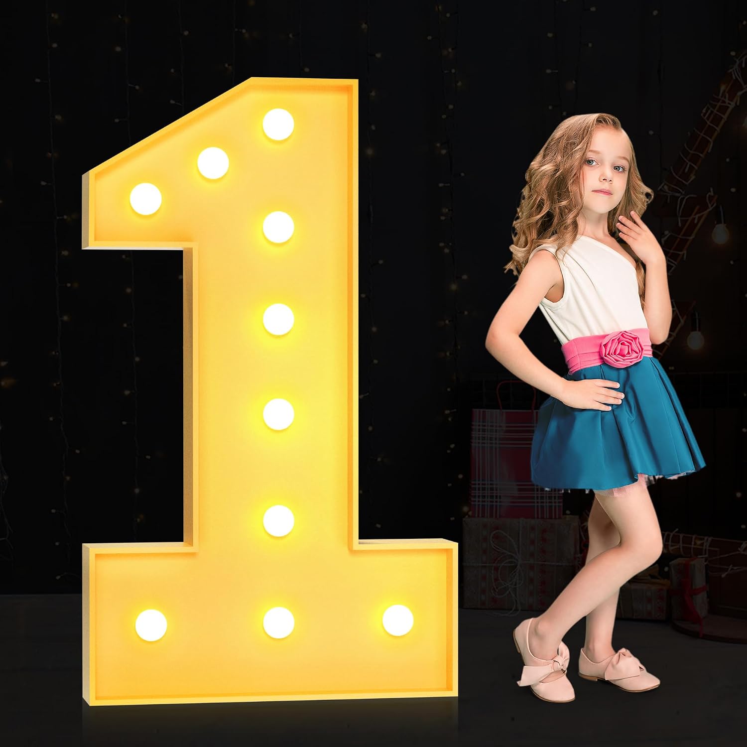 Amazon.com: Foaky 3FT Large Marquee Light Up Numbers,Gaint Marquee ...