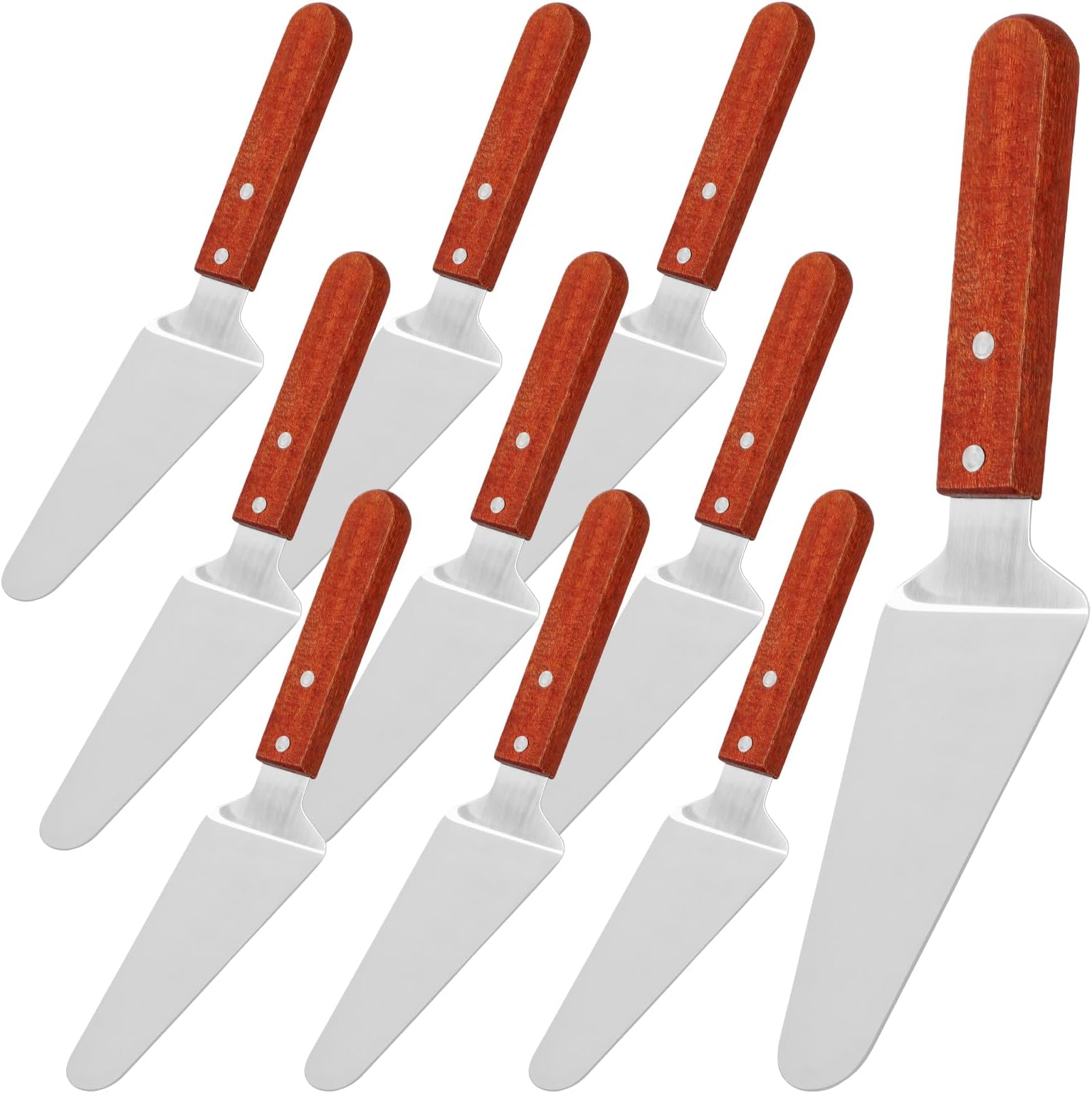 Amazon.com | CZWESTC 4 Pcs Stainless Steel Pizza Servers with Wooden ...