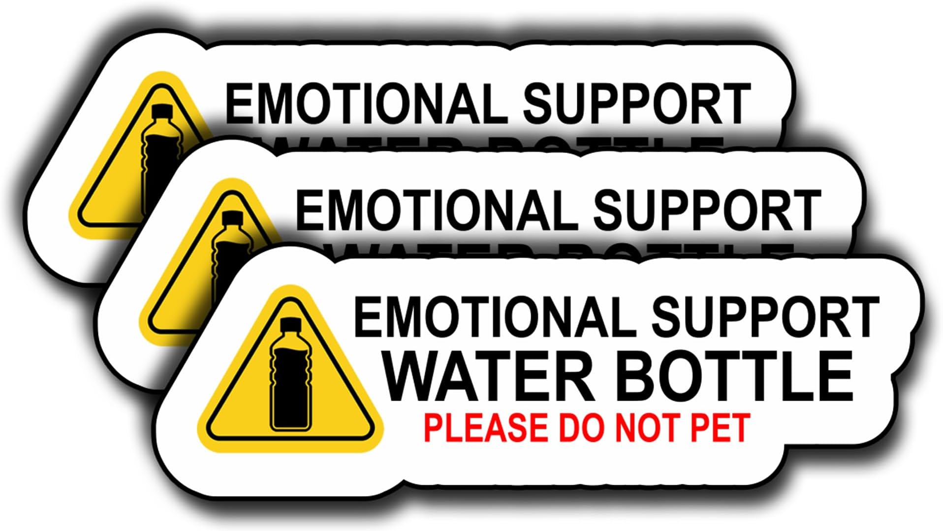 Amazon.com: (3Pcs) Emotional Support Water Bottle Sticker Funny Decals ...