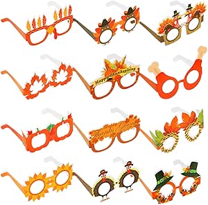 Amazon.com: 24 Pcs Thanksgiving Turkey Sunglasses Thanksgiving Funny ...