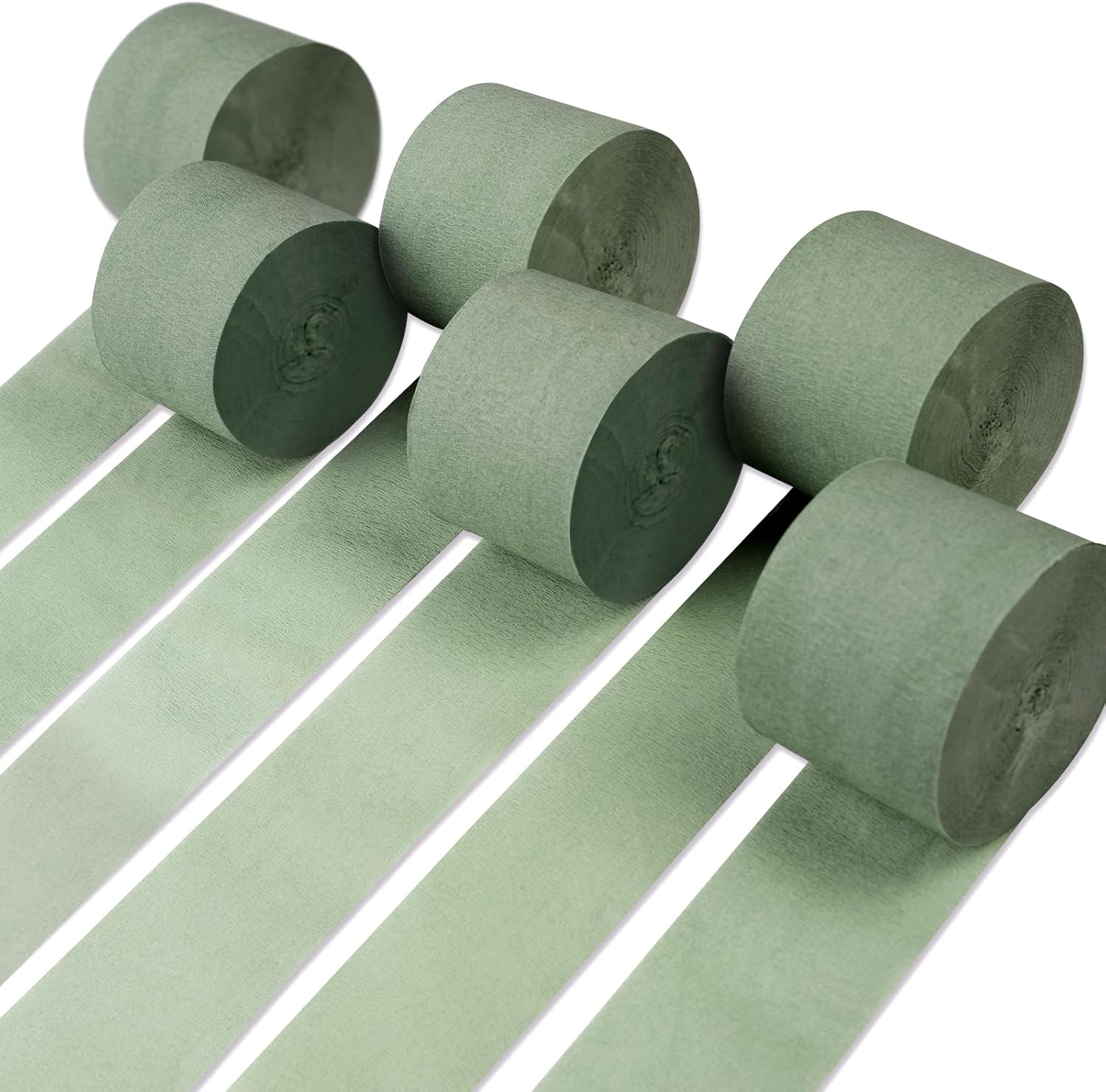 Amazon.com: PartyWoo Crepe Paper Streamers 6 Rolls 492ft, Pack of Sage ...