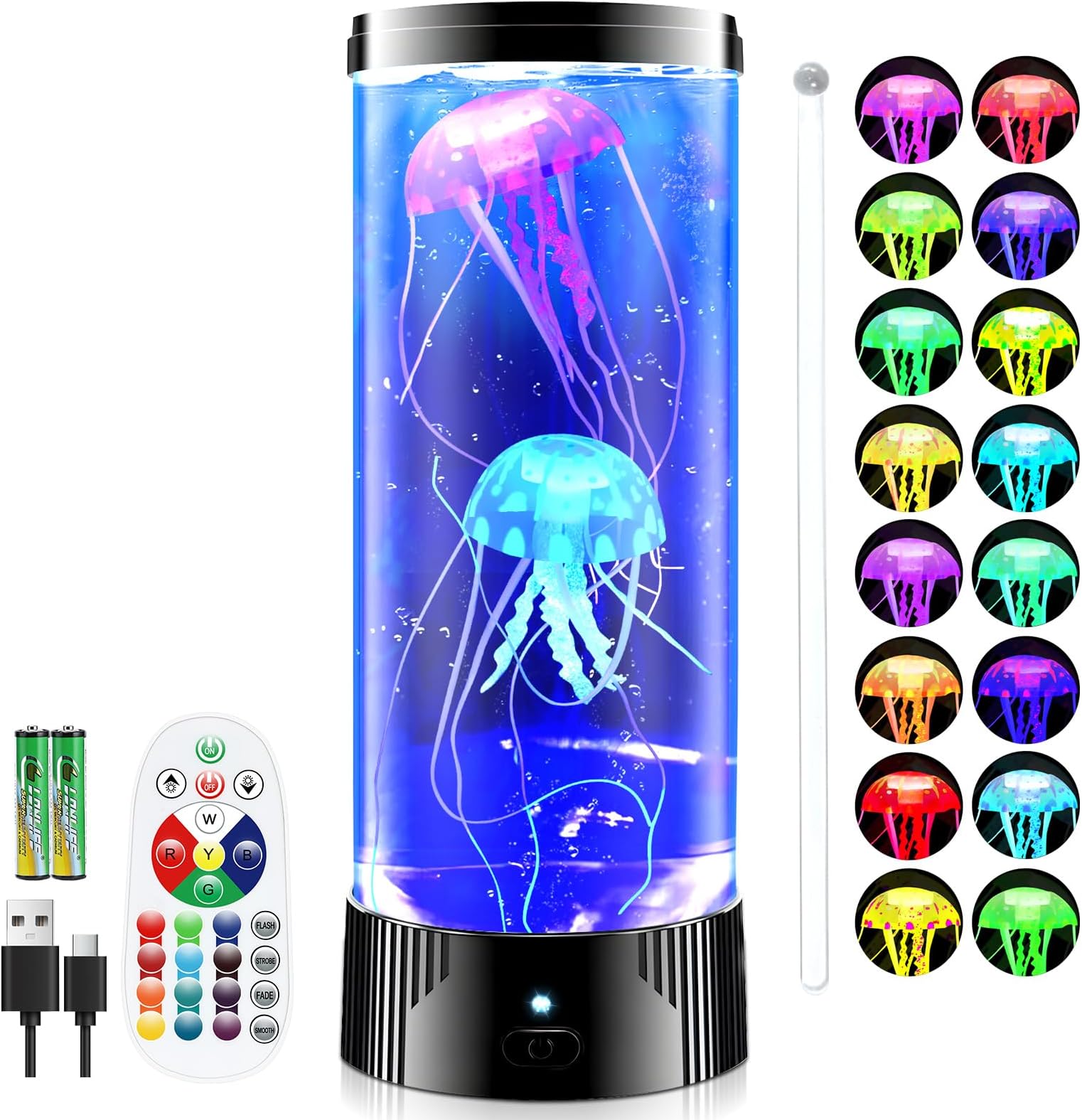 Osuke Jellyfish Lamp,16 Color Changing with Remote Control Mood Lamp ...
