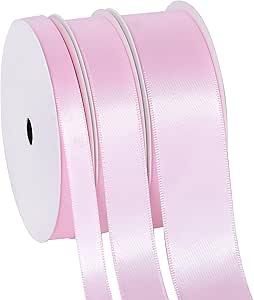 Amazon.com: Ribest Light Pink Double Faced Satin Ribbon Set for ...