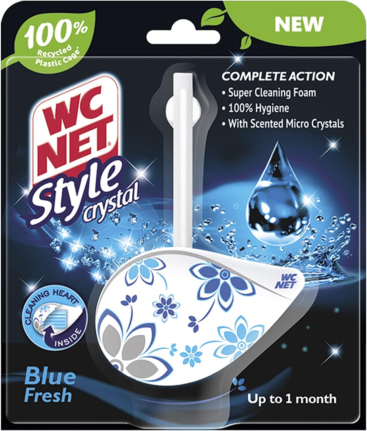 WC Net - Style Crystal, Colgador WC Perfuma e Higieniza, Aroma Blue ...