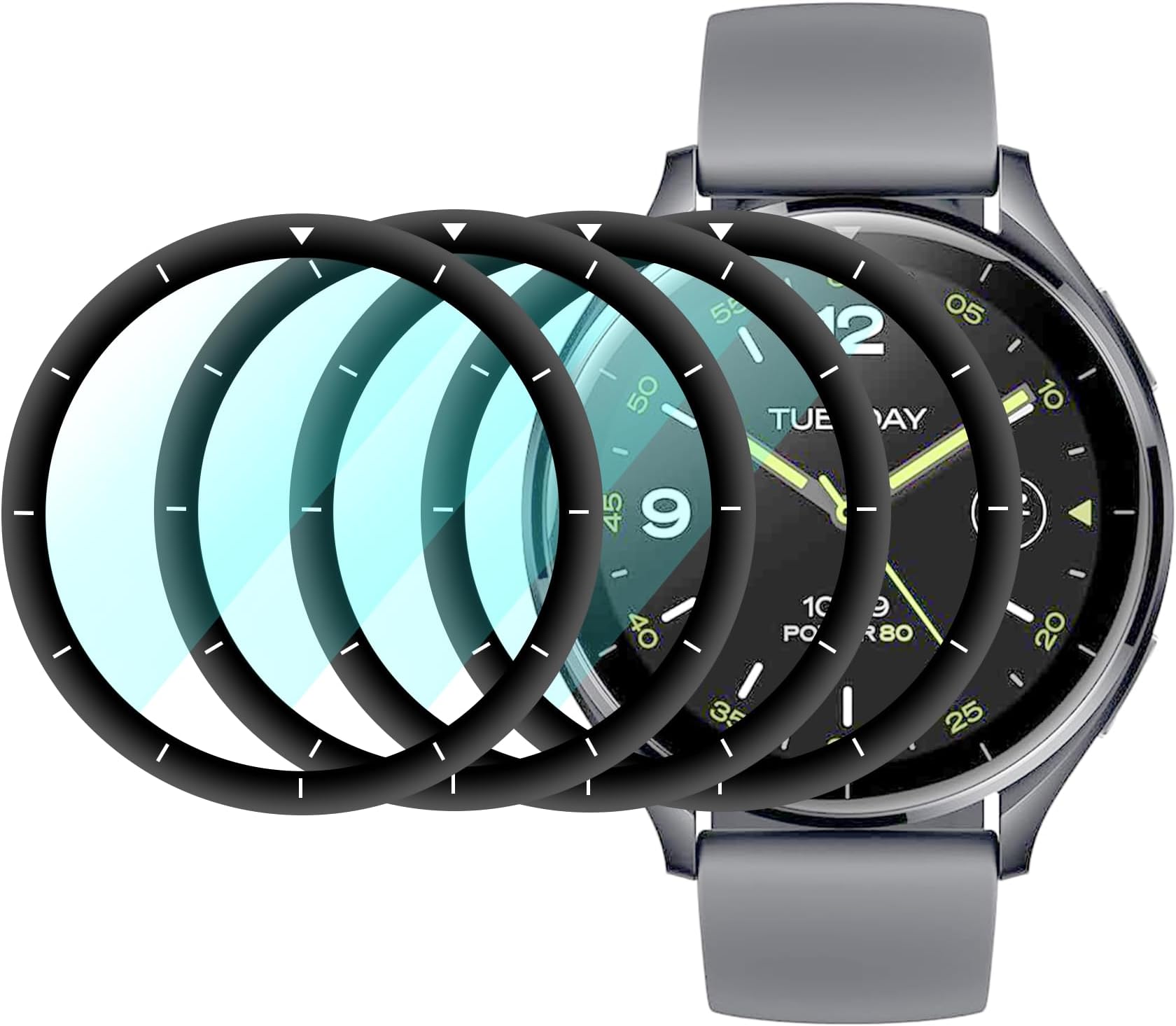 USDILU 4 Pack Mica para Xiaomi Watch 2, Soft Film Screen Protector ...