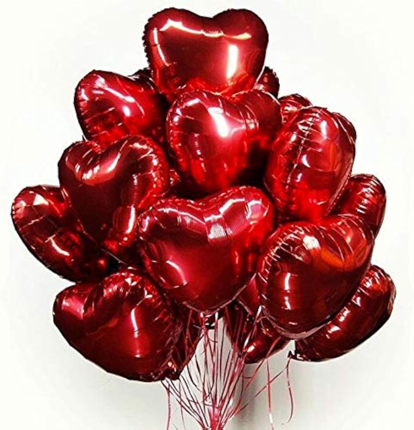Amazon.com: 30 pcs Red Heart Balloons 18" Foil Love Balloons Mylar ...