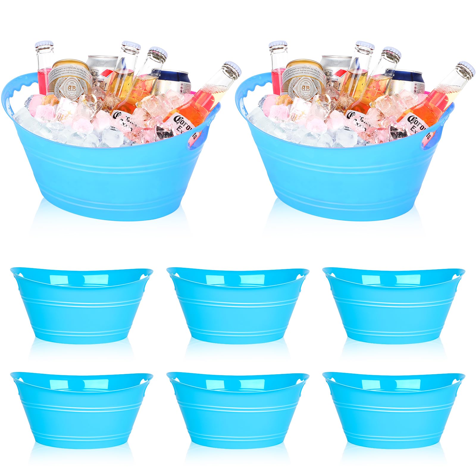 Amazon.com: 8Pcs Ice Bucket, Plastic Ice Buckets for Parties, Drink ...