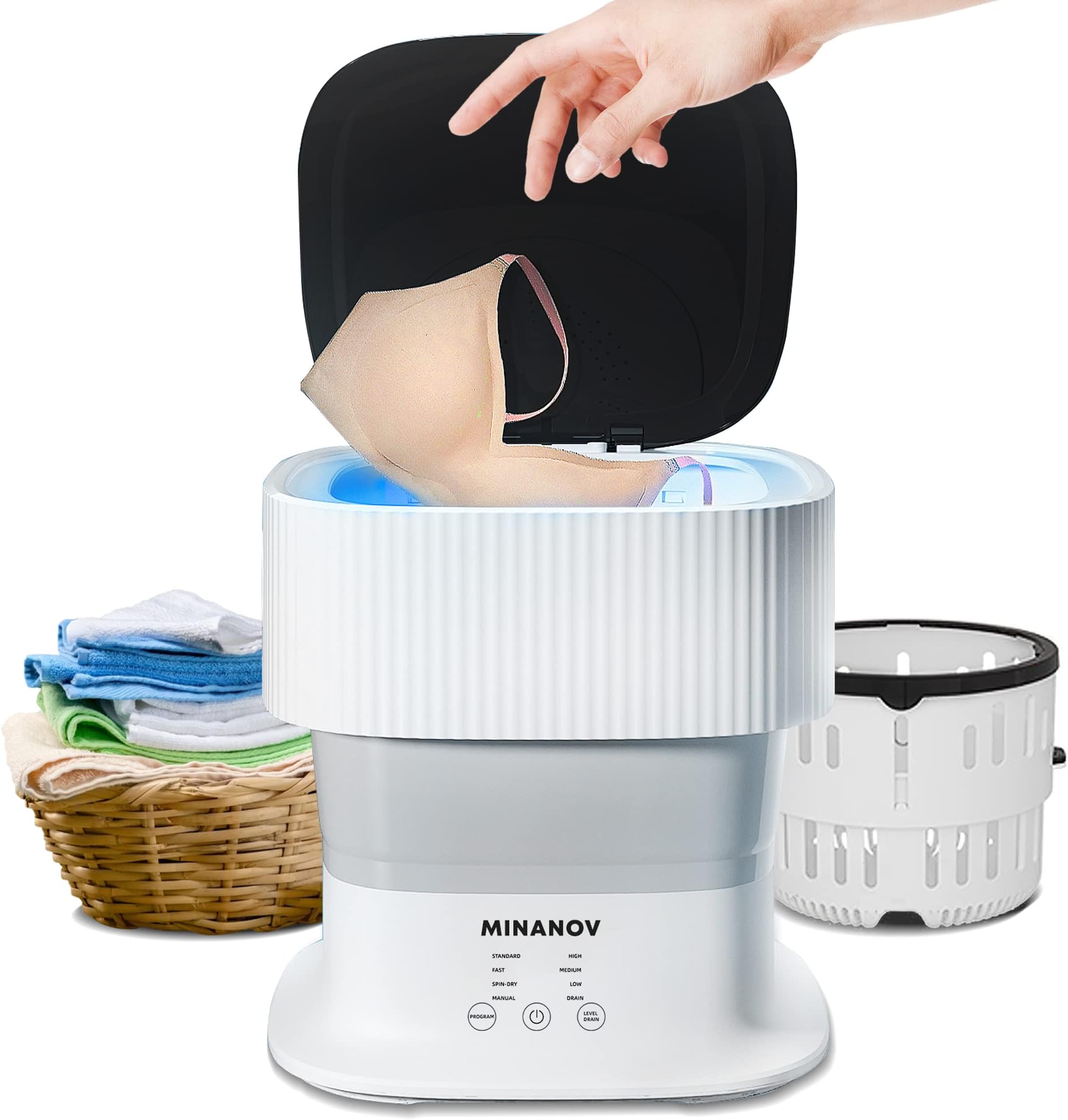 Amazon.com: Minanov Mini Portable Washing Machine - Collapsible ...