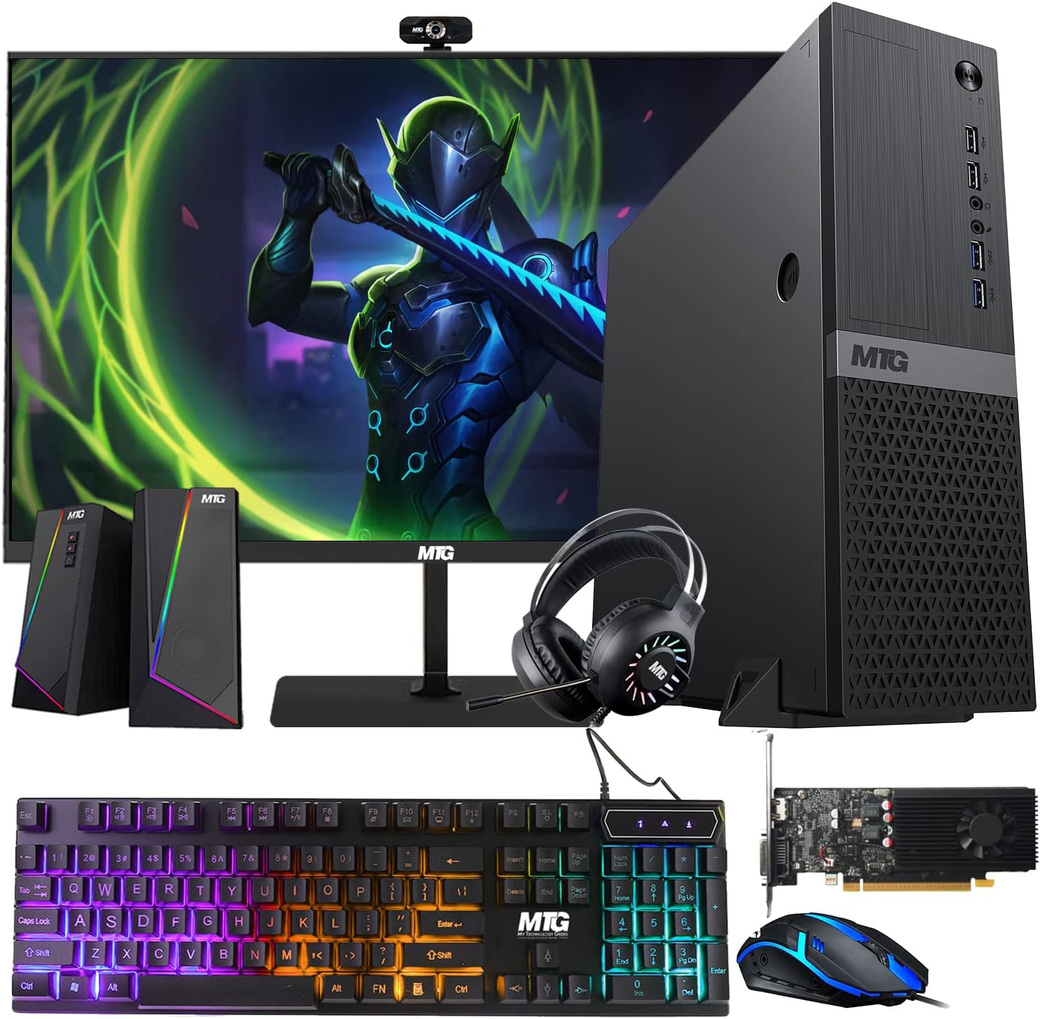 Amazon.com: Aurora Gaming Desktop Computer Intel i5 12th Gen, GT 1030 ...