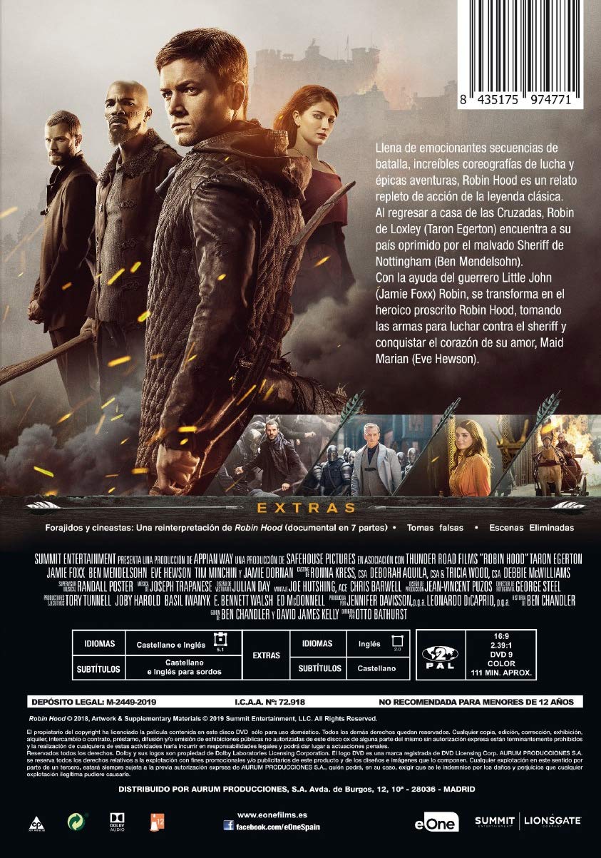 Portada Del Dvd De Robin Hood