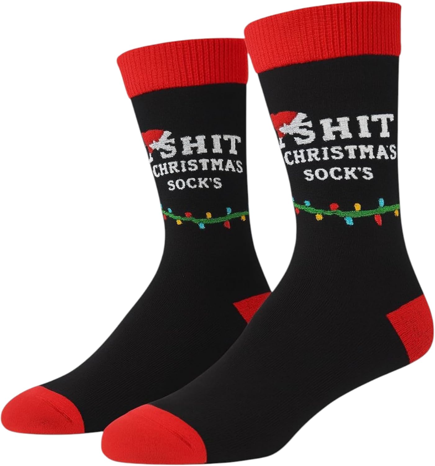 forsocksake Shit Christmas Socks, Novelty Joke Funny Comedy Christmas ...
