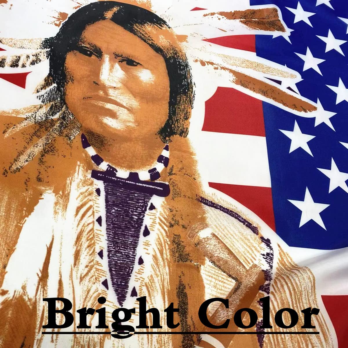 Snapklik.com : LUCKGEEY USA Native American Flag Indian US Flag 3x5FT ...