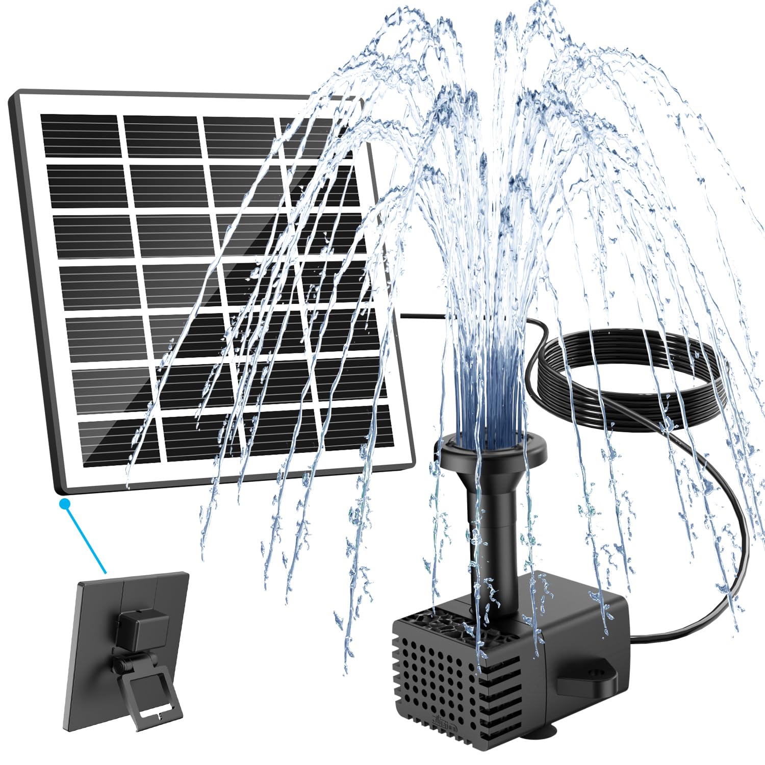 Amazon.com: Yzert Solar Fountain Pump with Holder No Battery, Glass ...