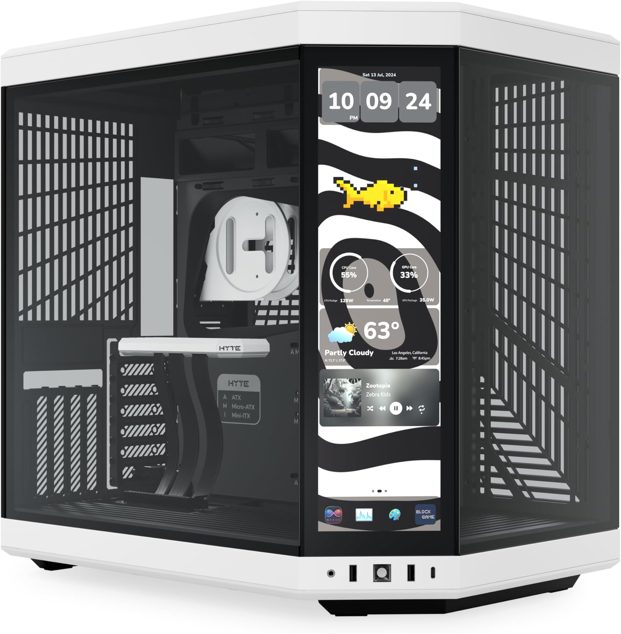 Hyte Y70 Touch Mid Tower Case Negro (E-ATX/ATX/M-ATX/M-ITX) : Amazon.es ...