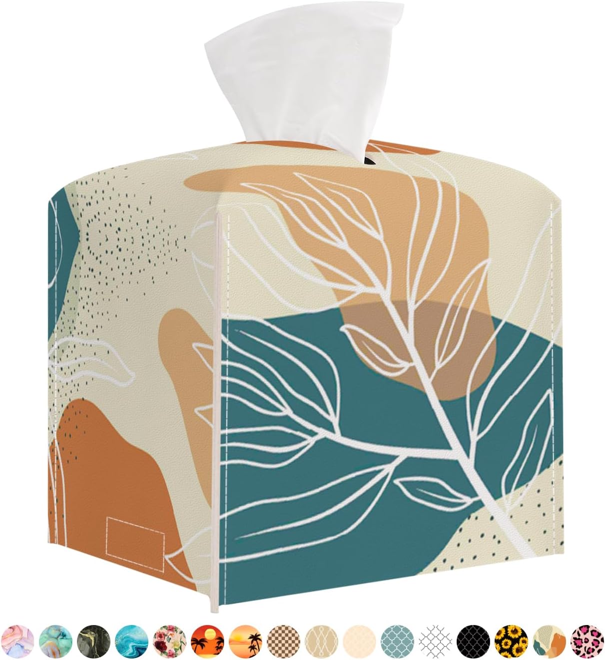 Amazon.com: Tissue Box Cover Square, Leather Tissue Cube Box Holder ...