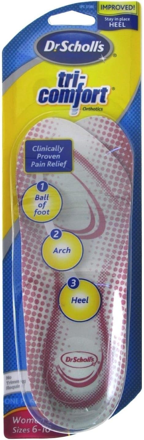 Amazon.com: Dr. Scholl's Tri-Comfort Orthotics Inserts, Women's Size 6 ...