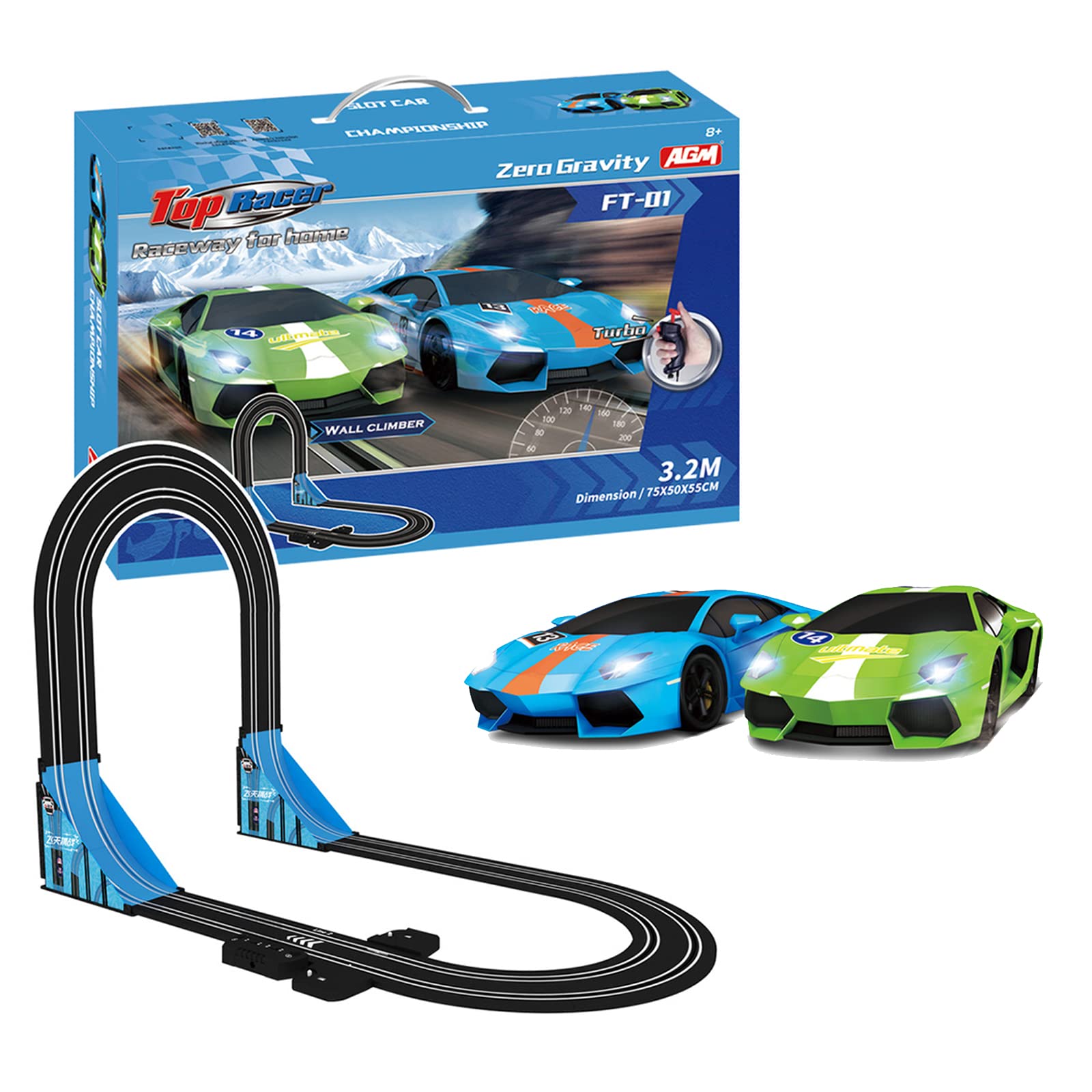 Buy High-Speed Slot Car Race Track Playset Size Car Racing Games for ...