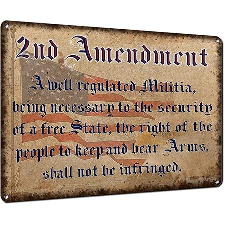 Amazon.com: This Home Protected by 2nd Amendment Embossed Metal Sign ...