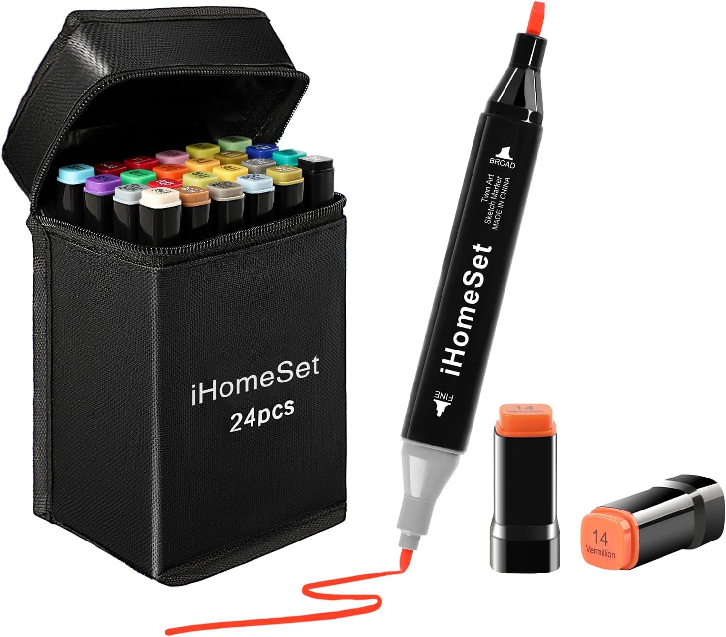 Amazon.com : Lelix 30 Colors Art Markers, Dual Tip Permanent Marker ...