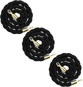 Amazon.co.jp: Black Barrier Rope for Area Closure, Extra Long Strand ...