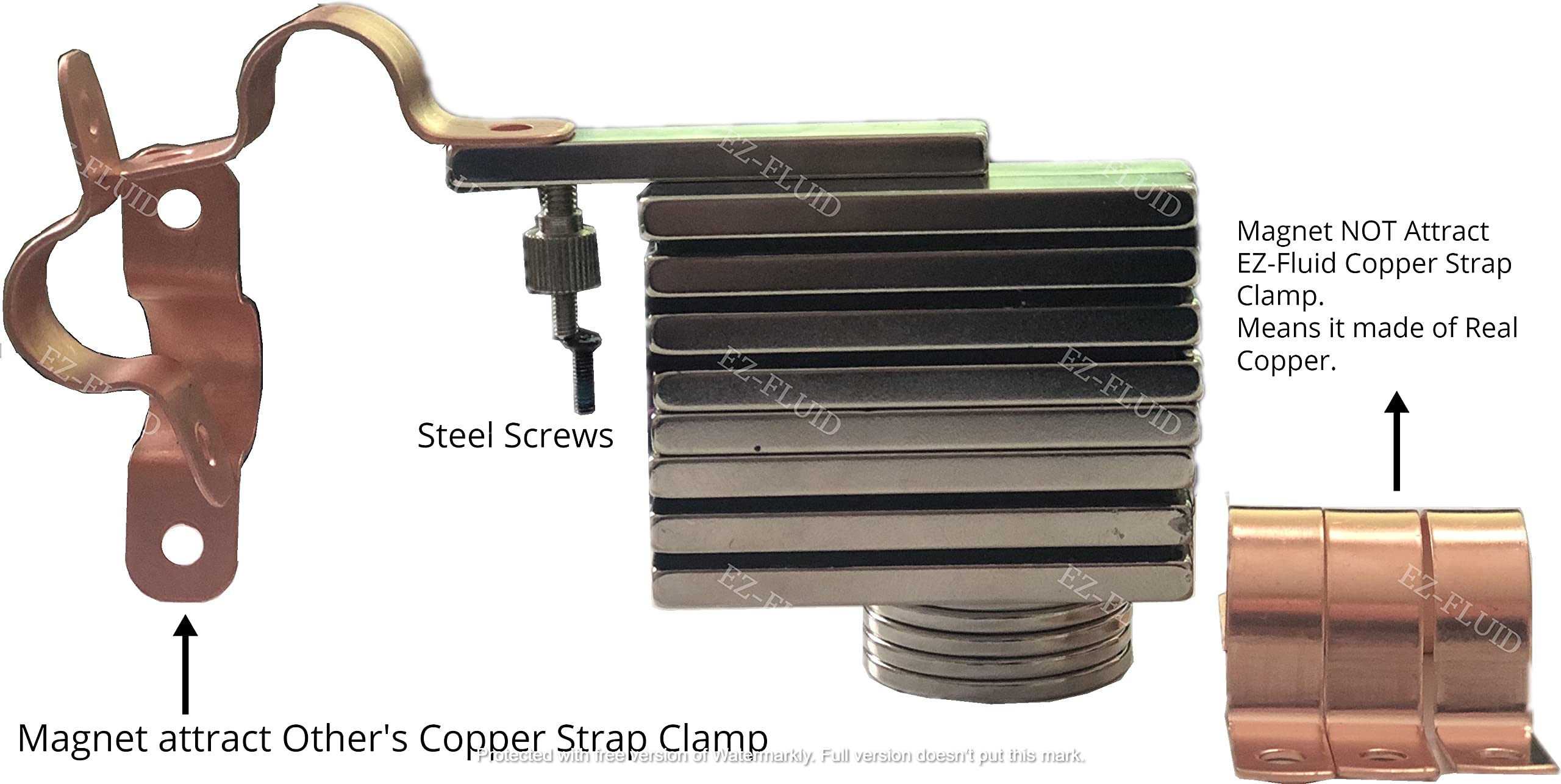 Snapklik.com : EZ-FLUID (10pcs) 1/2" Genuine Real Copper Pipe Strap ...