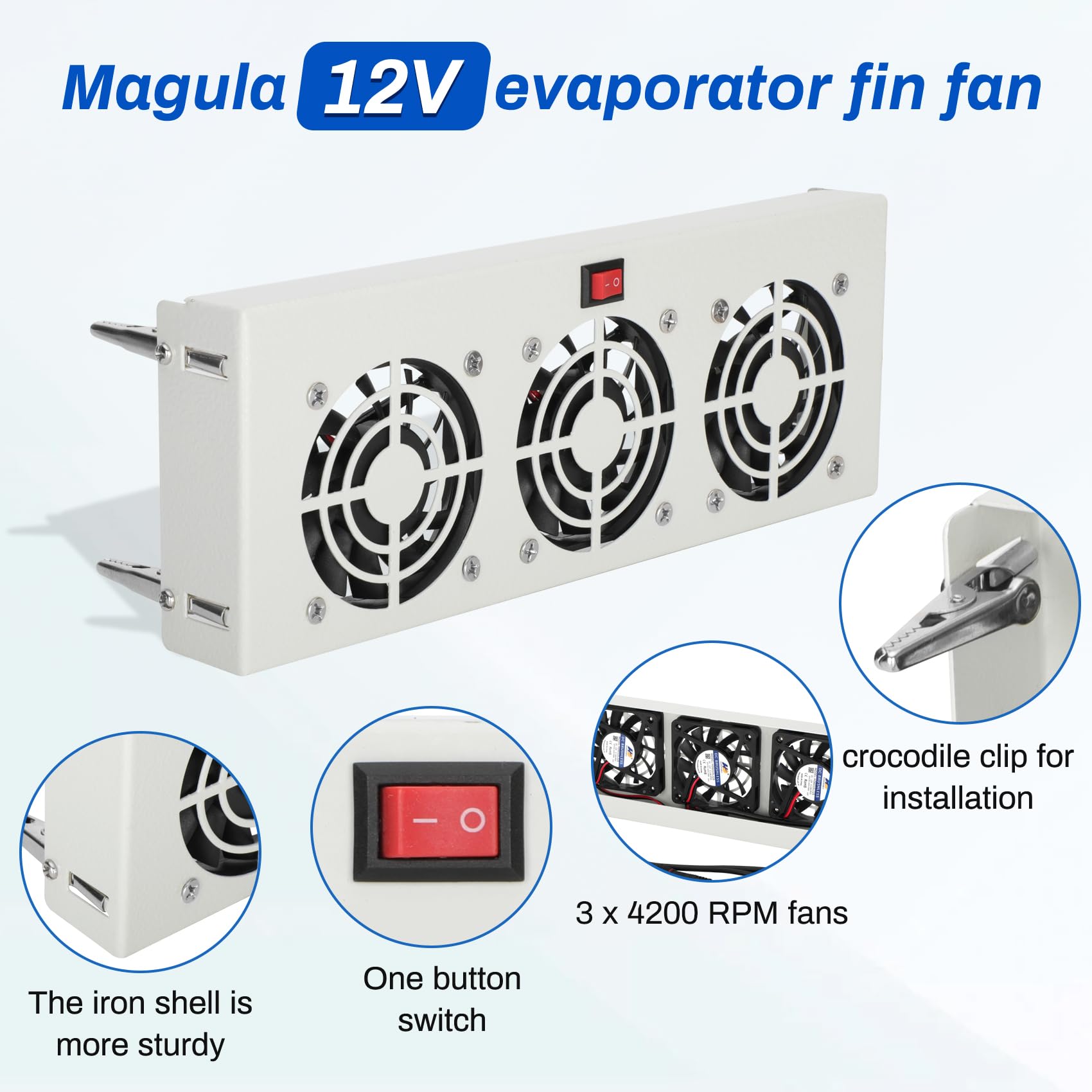 Snapklik.com : 12V Rv Refrigerator Fan,4200RPM,Prevents Fins From Icing ...