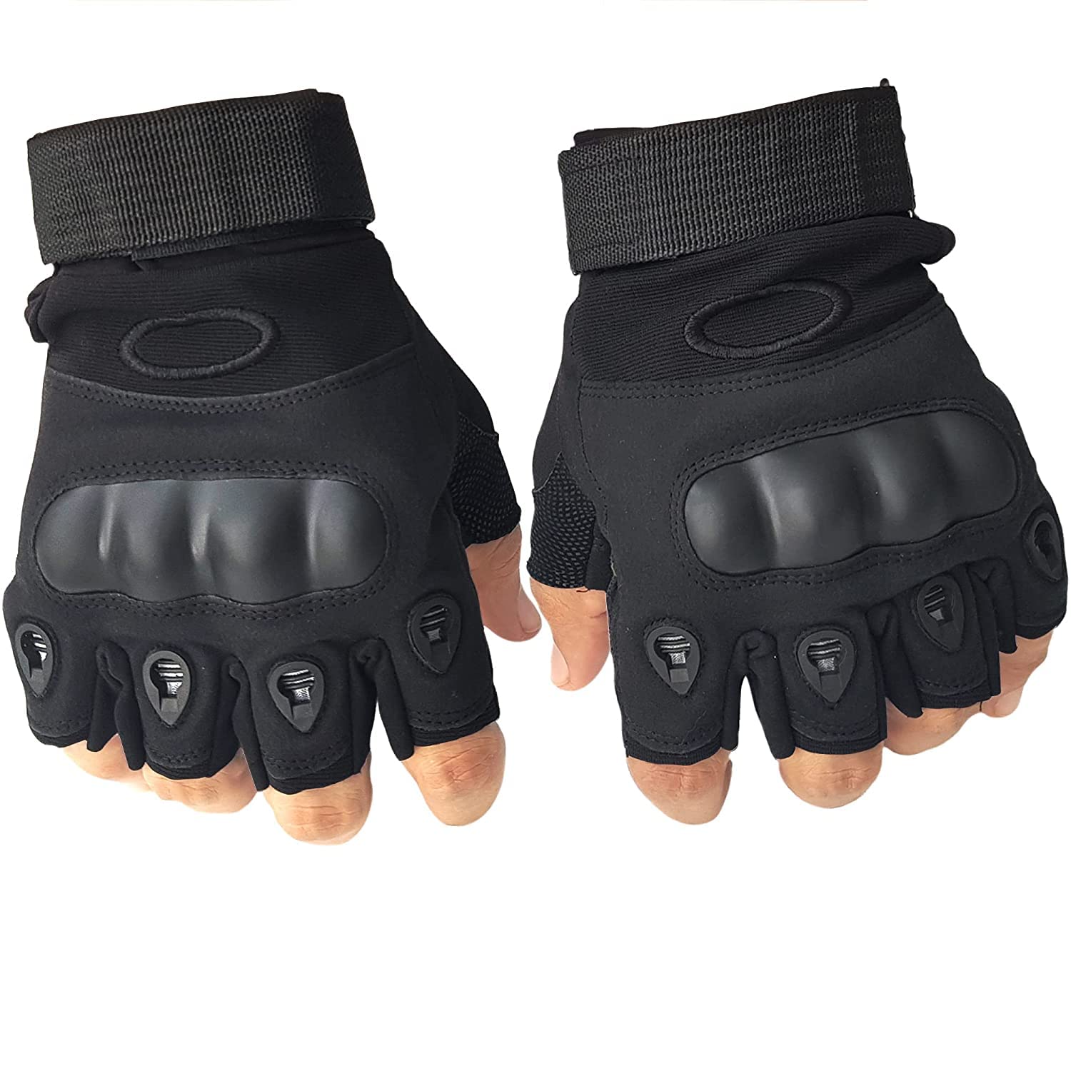 Tactical Hard Knuckle Half Finger Gloves Men's Army Military Combat ...