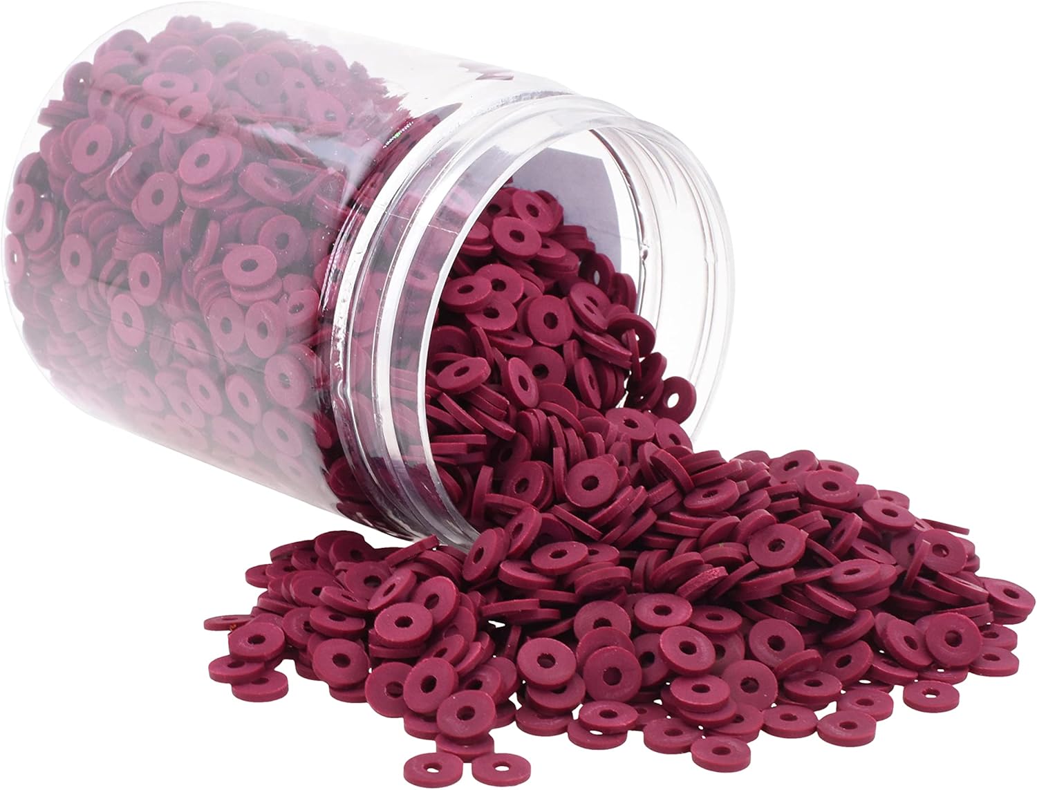 Amazon.com: Mandala Crafts 4mm Maroon Heishi Beads Kit for DIY Craft ...