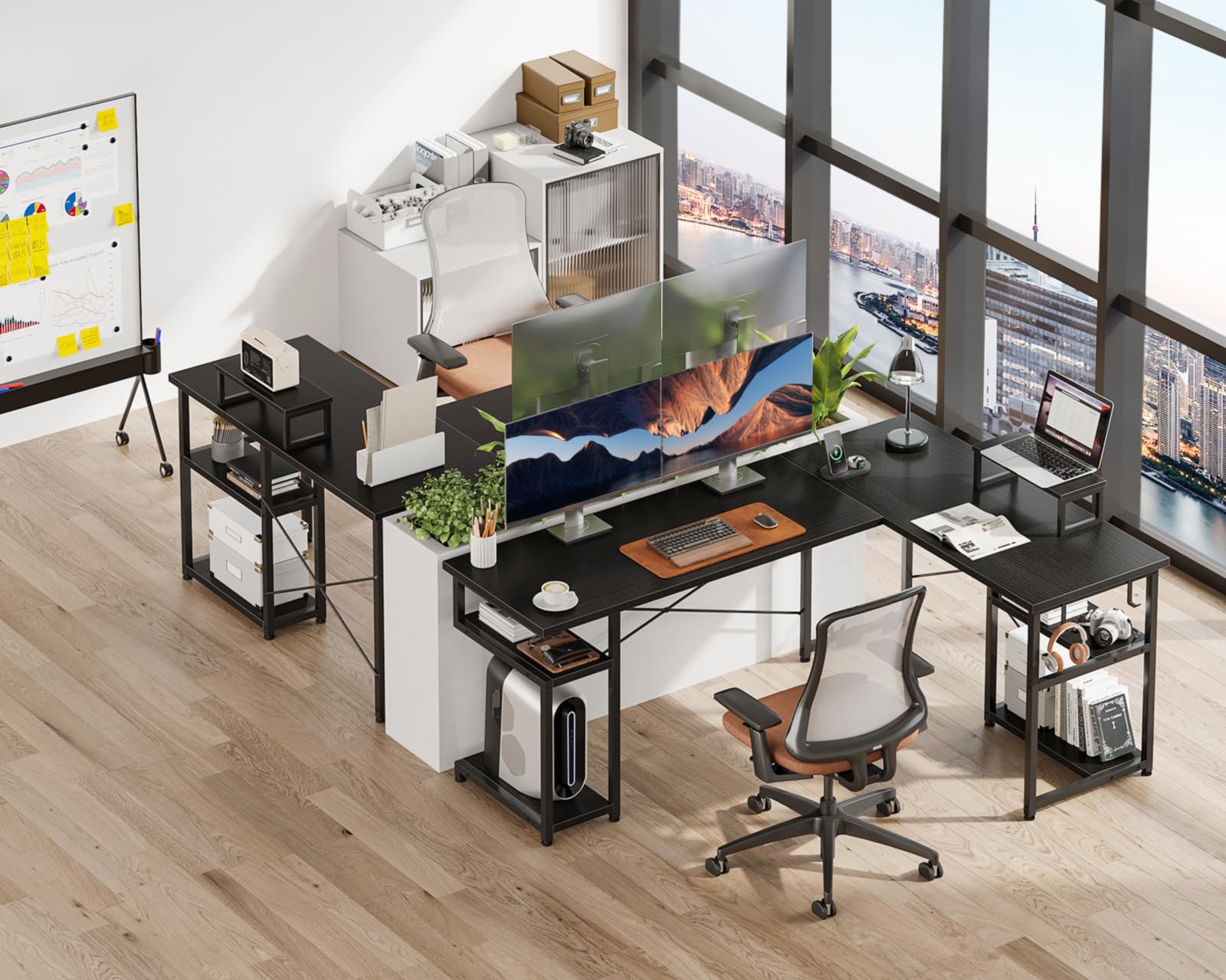 Snapklik.com : ODK 66" L Shaped Computer Desk