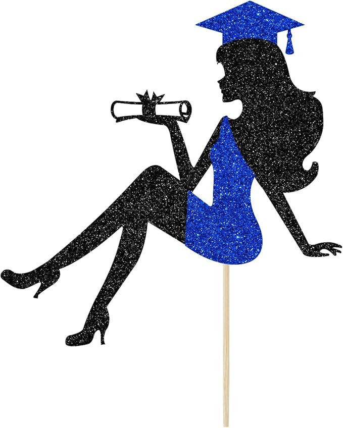 Amazon.com: Graduation Cake Topper 2025, Graduation Girl Cake Topper ...